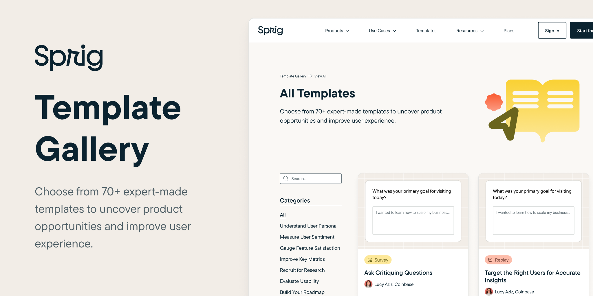 Concept Validation | Sprig | Sprig Template Gallery